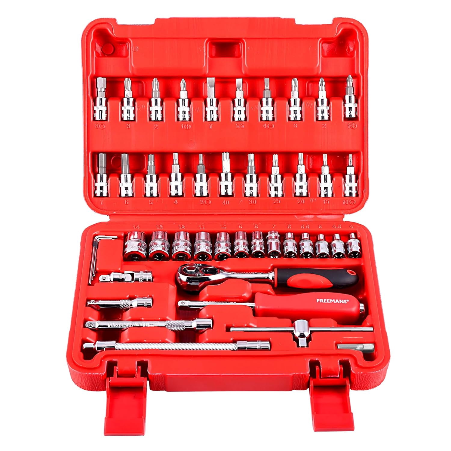 FREEMANS 14 Square Drive 46 Pieces HEX Sockets set With Carry Box ...
