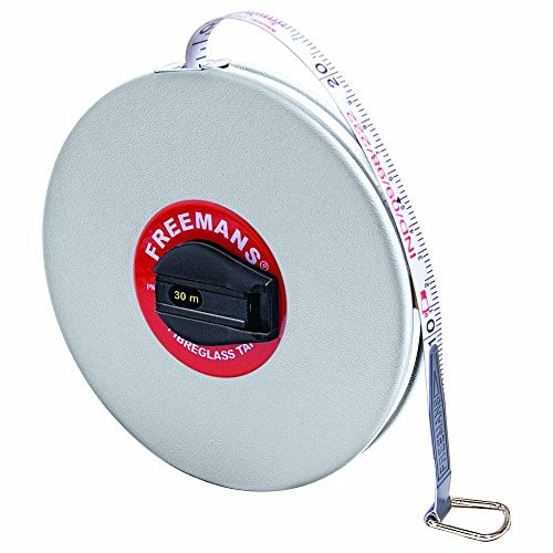 FREEMANS Leatherette 30m:13mm Fibreglass Measuring Tape - 30m/100ft ...