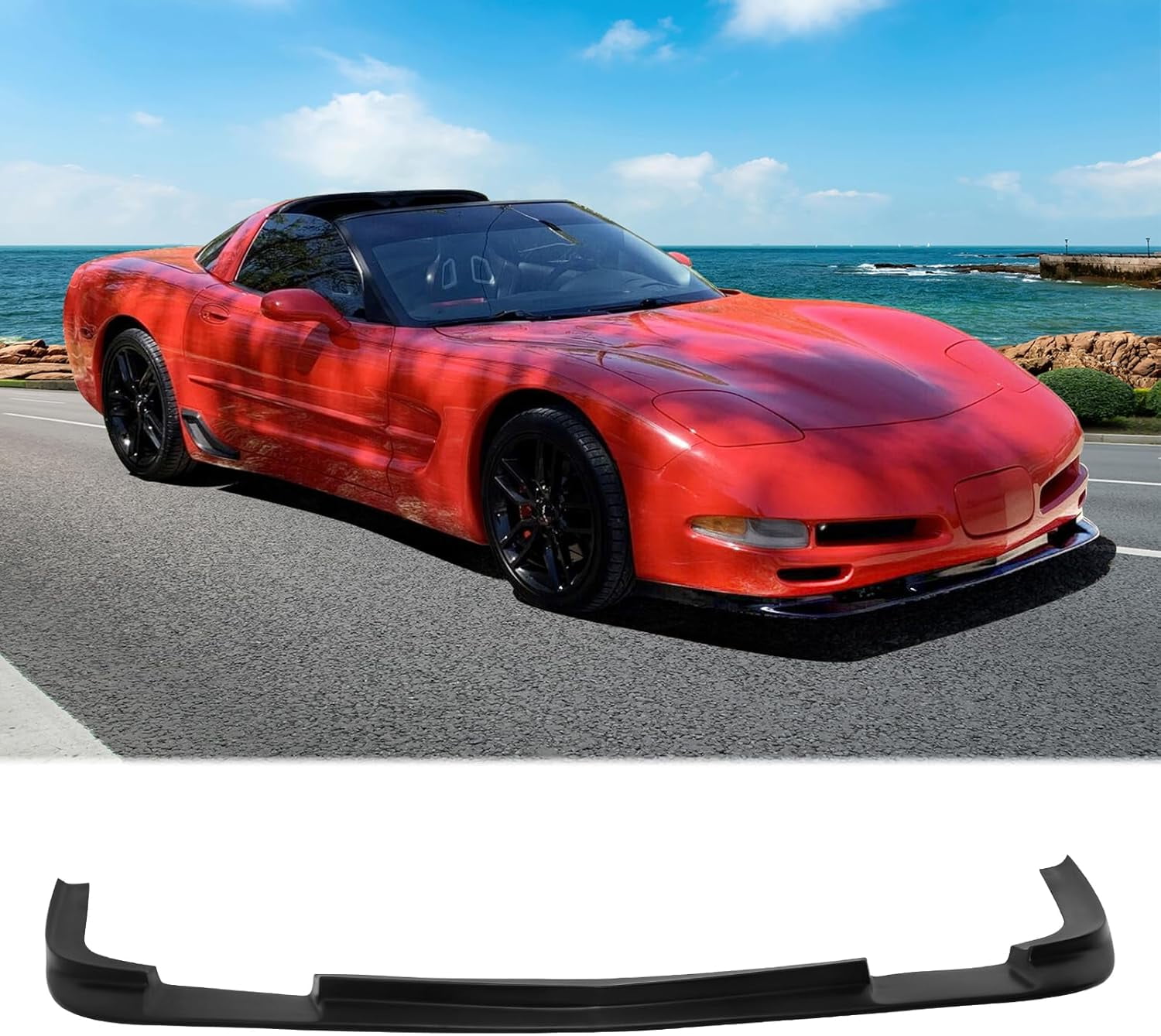 FREEMOTOR802® Front Bumper Lip Splitter Air Dam Chin Spoiler, Fits 1997 ...