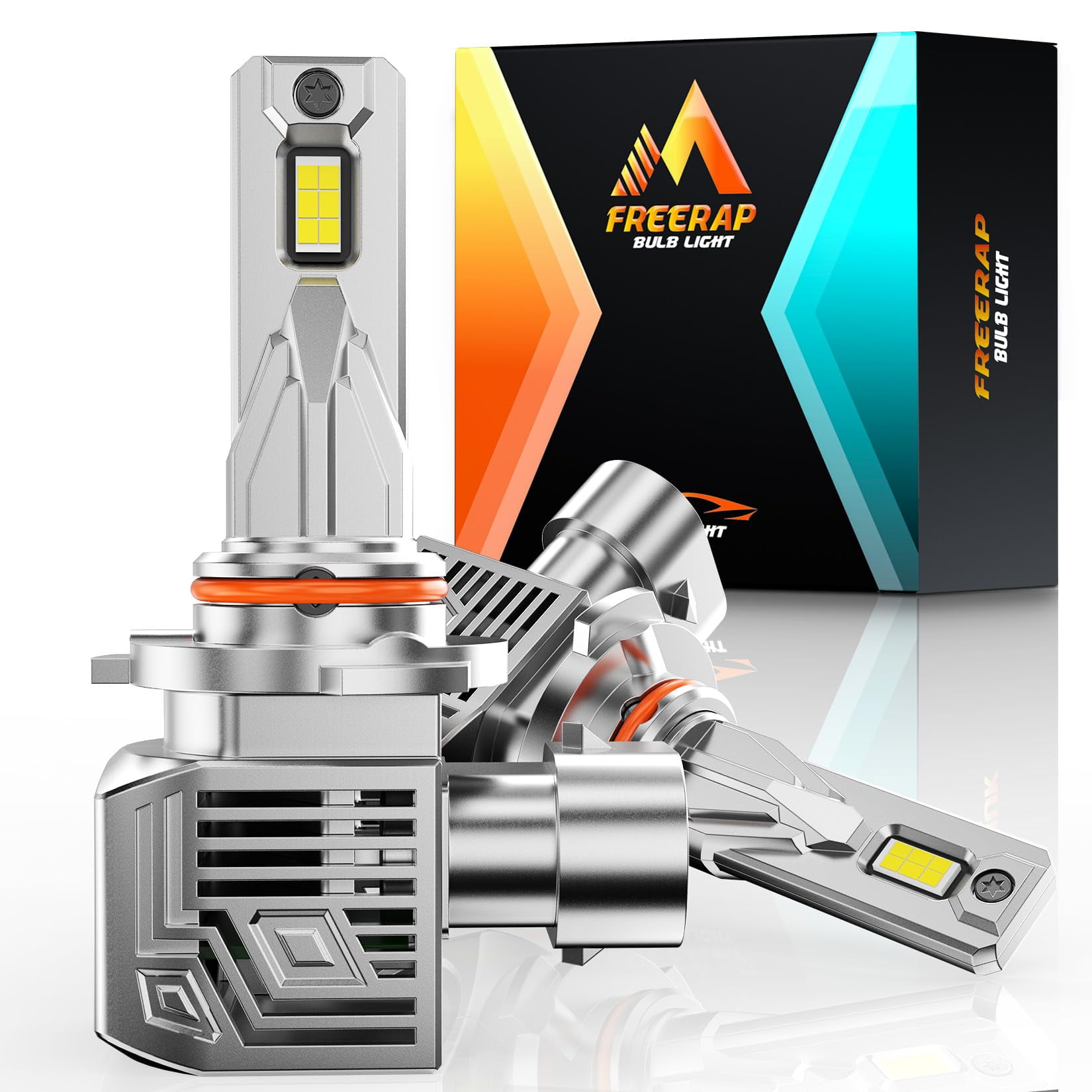 FREERAP 9006 Fog Light Bulb, 600% Brighter Upgraded 32000LM Fog Lighting Bulb with Fan, 6500K ...