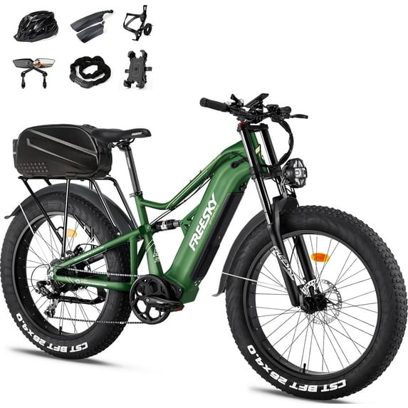 FREESKY Electric Bike with BAFANG Motor, 48V 25Ah Samsung Cells Battery ...
