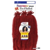 Freetress 3X Pre-Fluffed Poppin' Twist 16", Pre-Stretched Braiding Hair ...