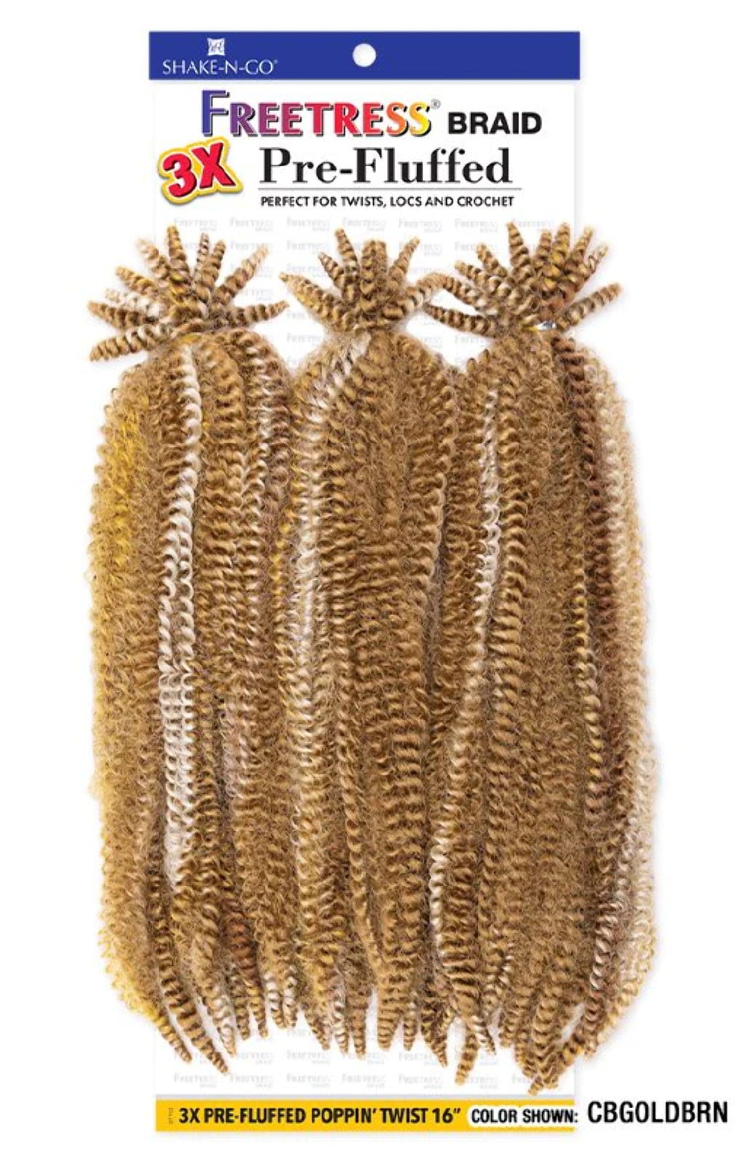 FREETRESS - 3X PRE-FLUFFED POPPIN' TWIST 16" - Walmart.com