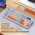 FREEWOLF M96 Wireless Bluetooth Gaming Keyboard, Dual-Mode, RGB, 96-Key ...