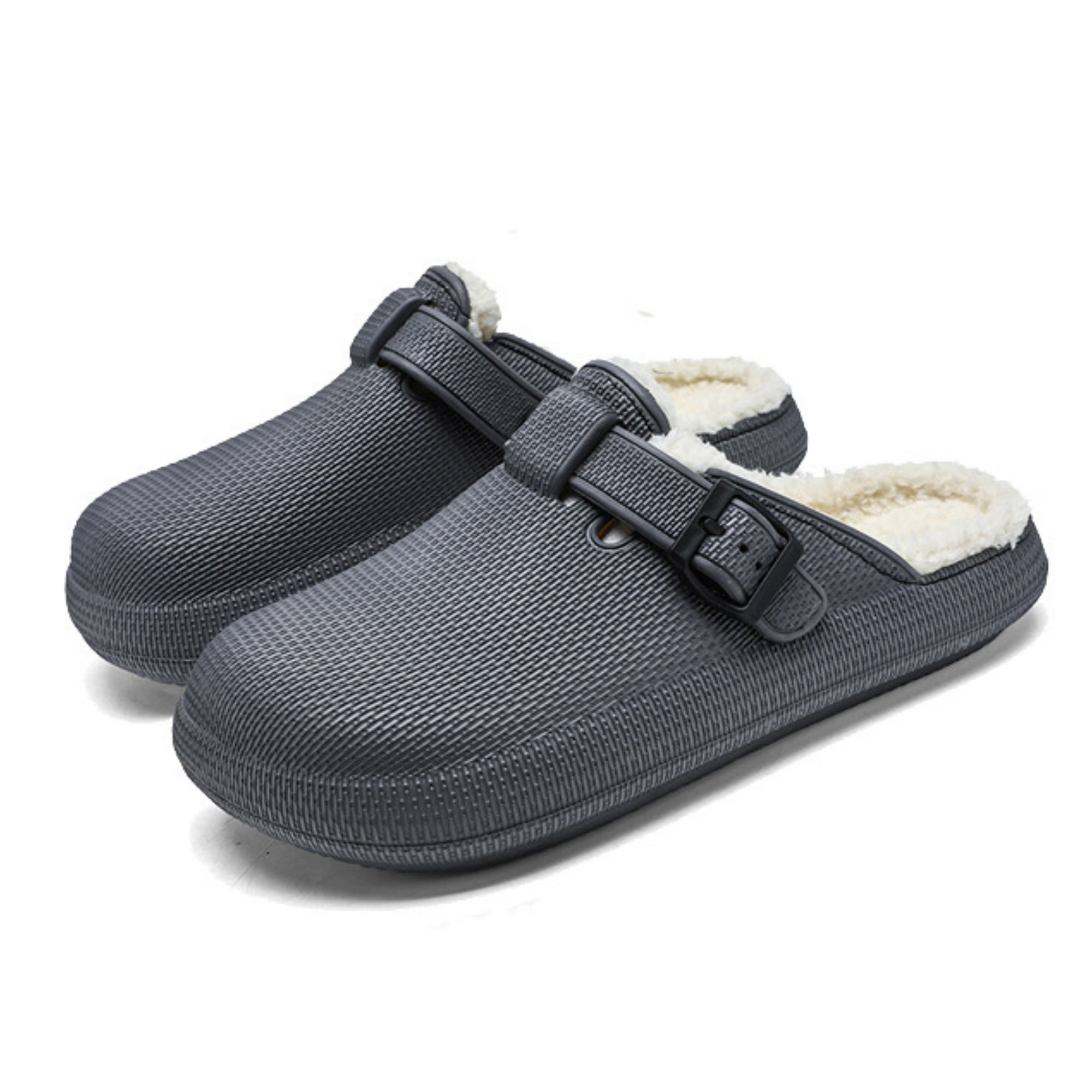 FREISTERN Unisex Lined Clogs Thick Sole Slides Slippers Non-Slip Pillow ...