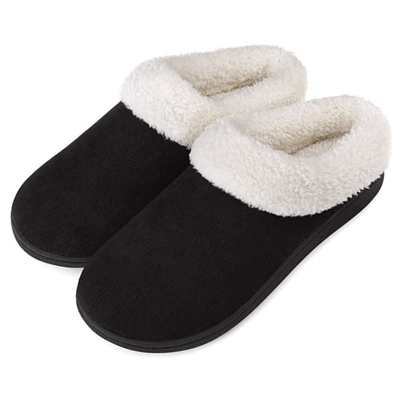 FREISTERN Women's Fuzzy Slippers Fluffy Slip On Anti-Slip Lady Slippers ...