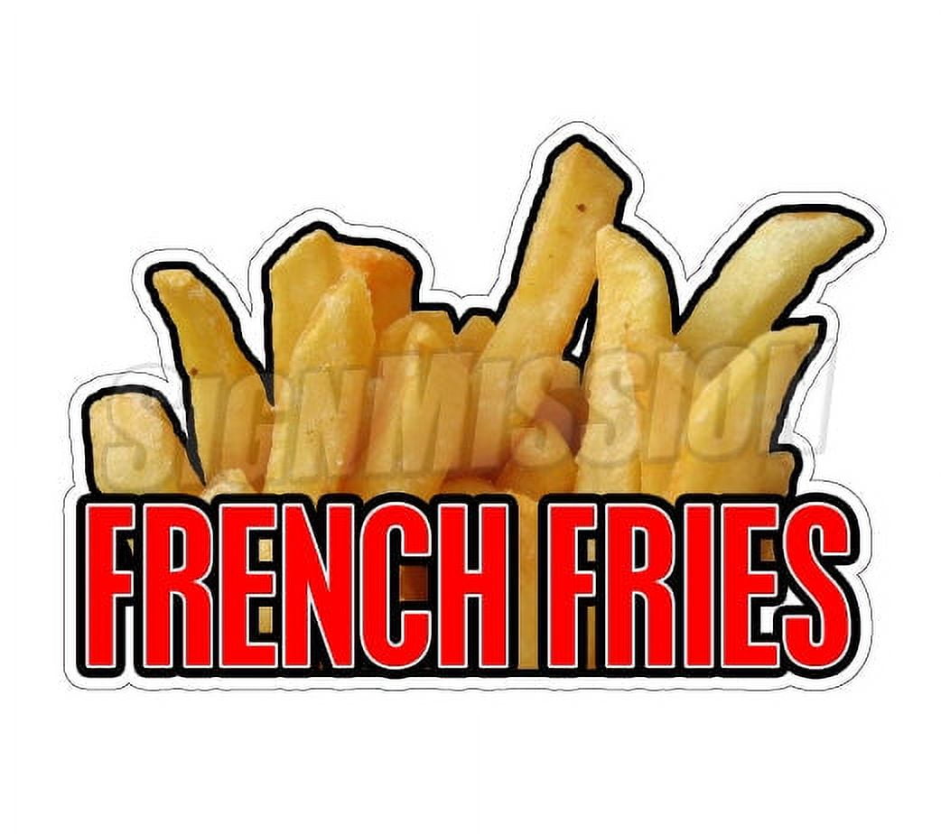 FRENCH FRIES I Concession Decal sign stand cart fry oil - Walmart.com