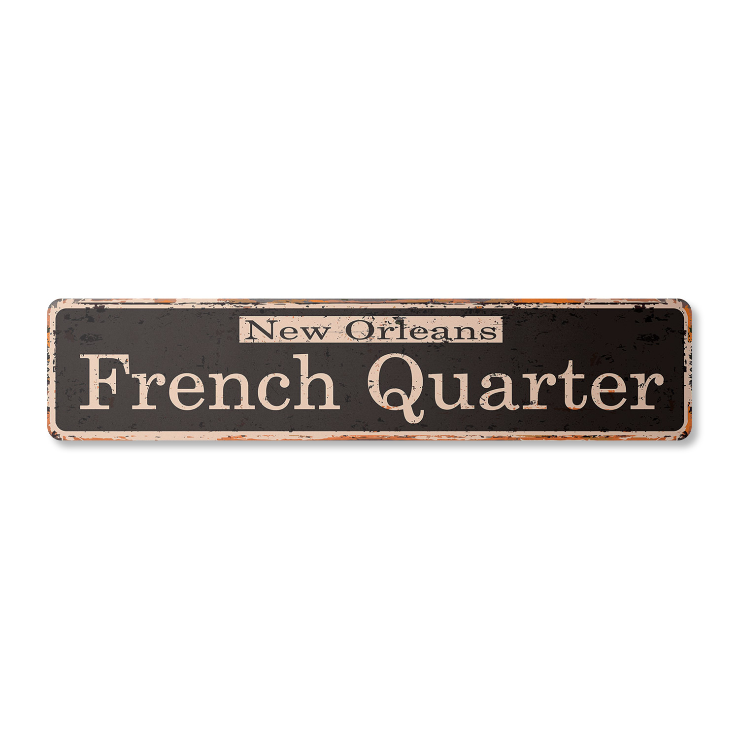 FRENCH QUARTER Vintage Aluminum Street Sign nola cajun creole jazz New ...