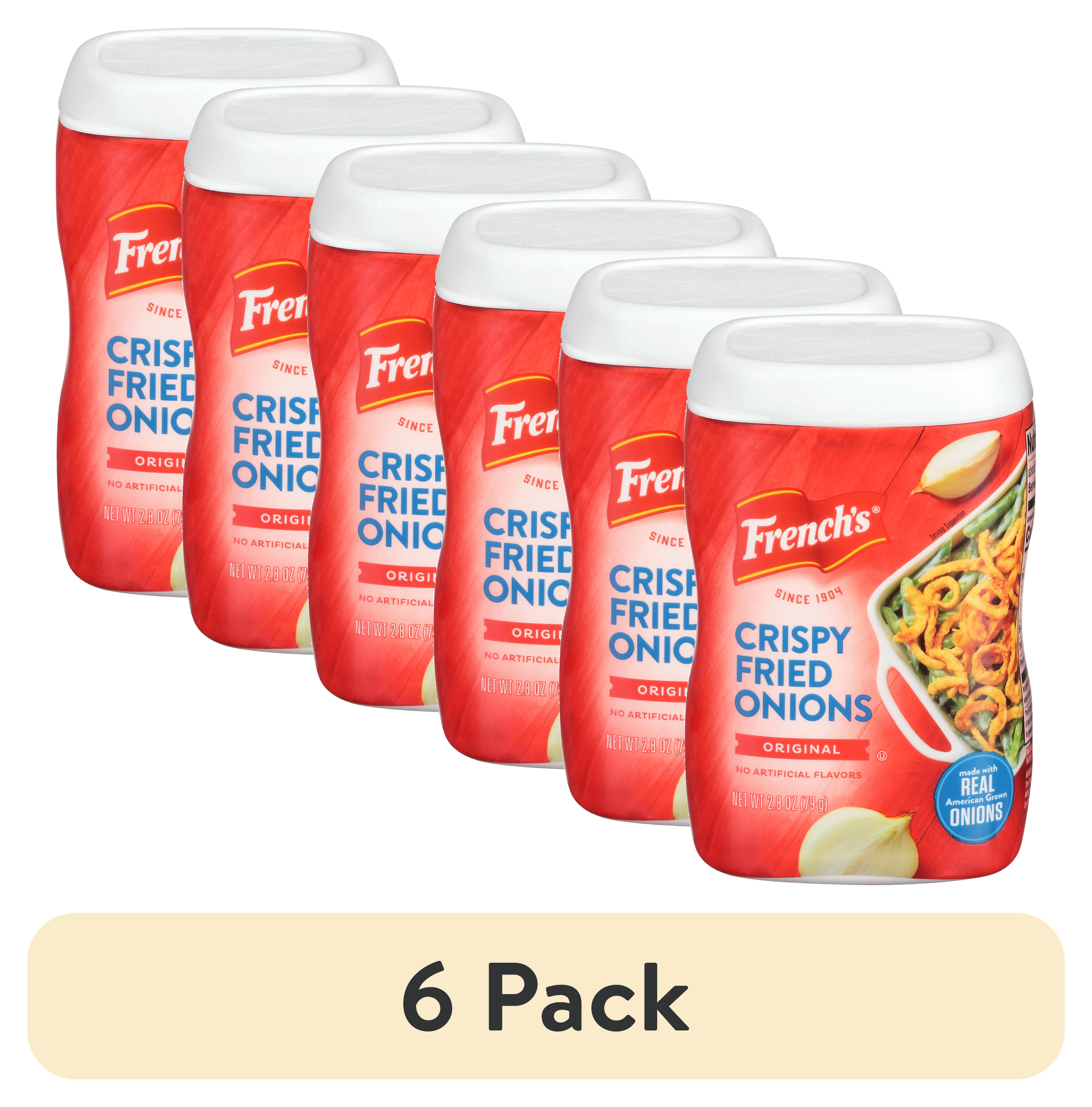 (6 pack) French's Non-GMO Kosher Original Crispy Fried Onions, 2.8 oz ...