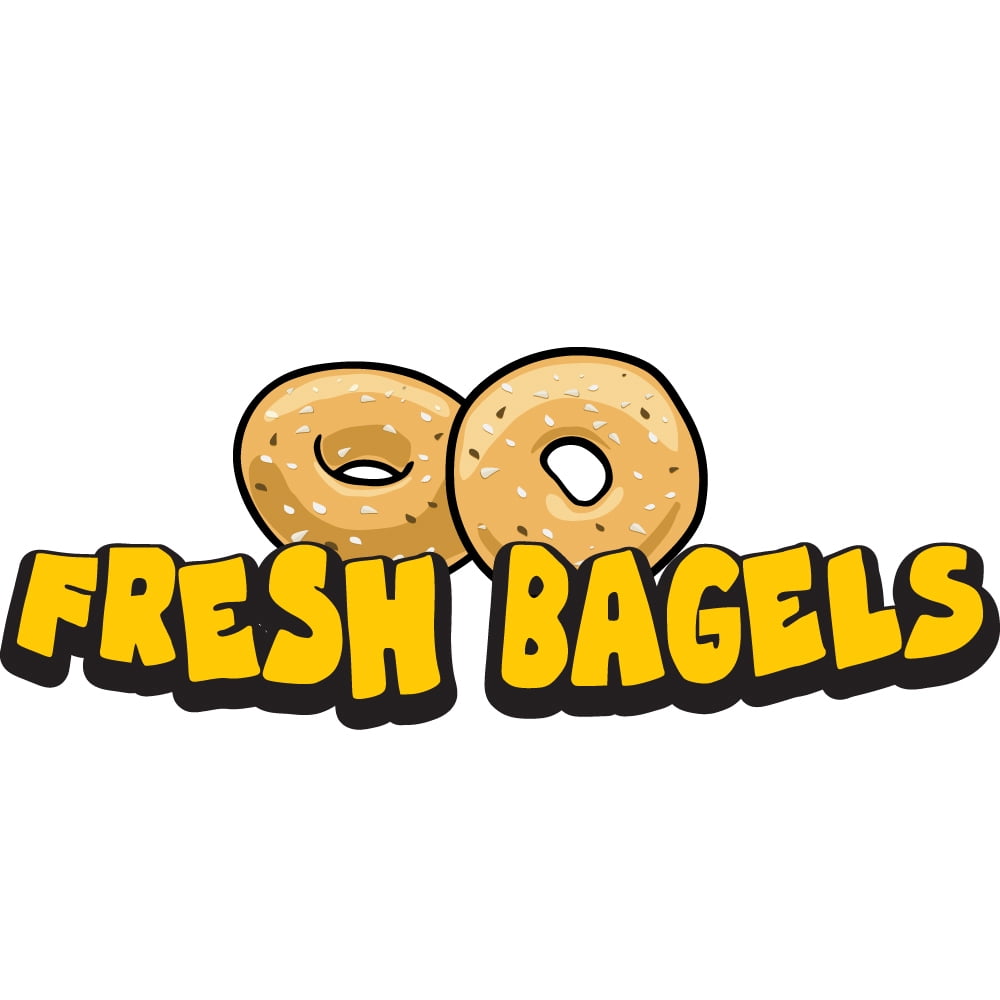 FRESH BAGELS 48" Concession Decal sign cart trailer stand sticker ...