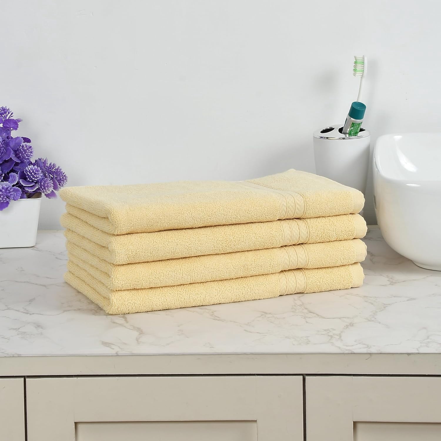 FRESH FROM LOOM Premium Cotton Hand Towel Napkins Fur Collection 4pc ...