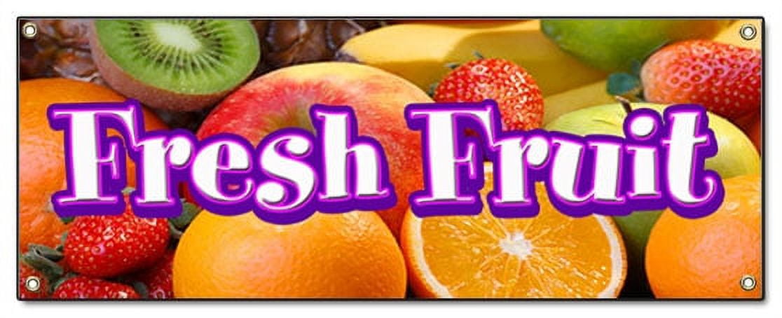 FRESH FRUIT BANNER SIGN stand market store tropical - Walmart.com