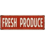 FRESH PRODUCE Diner Restaurant Vintage Looking Metal Sign 6x18 ...