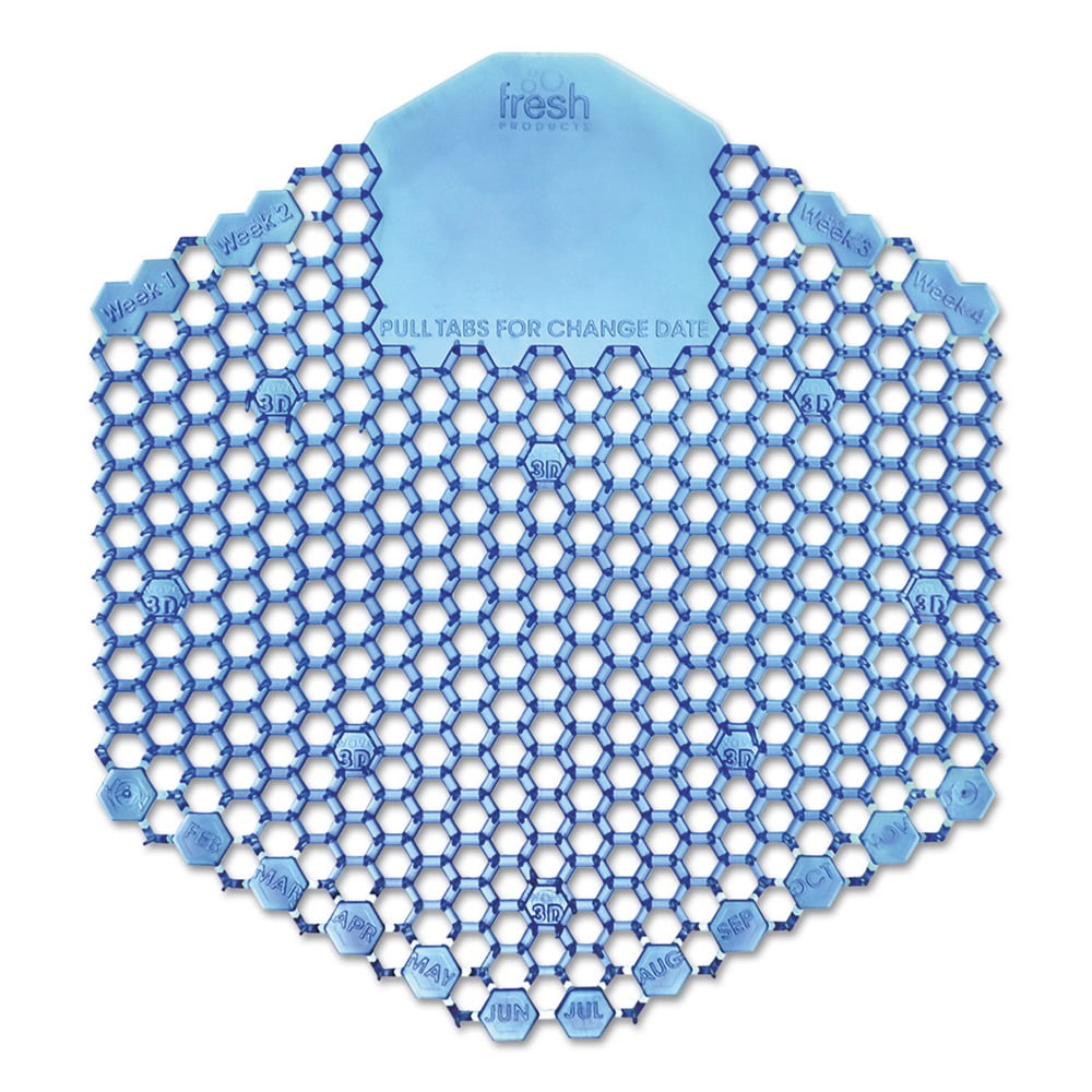 Wave 3D Bathroom Freshener, Urinal Deodorizer Screen, Blue, Cotton ...