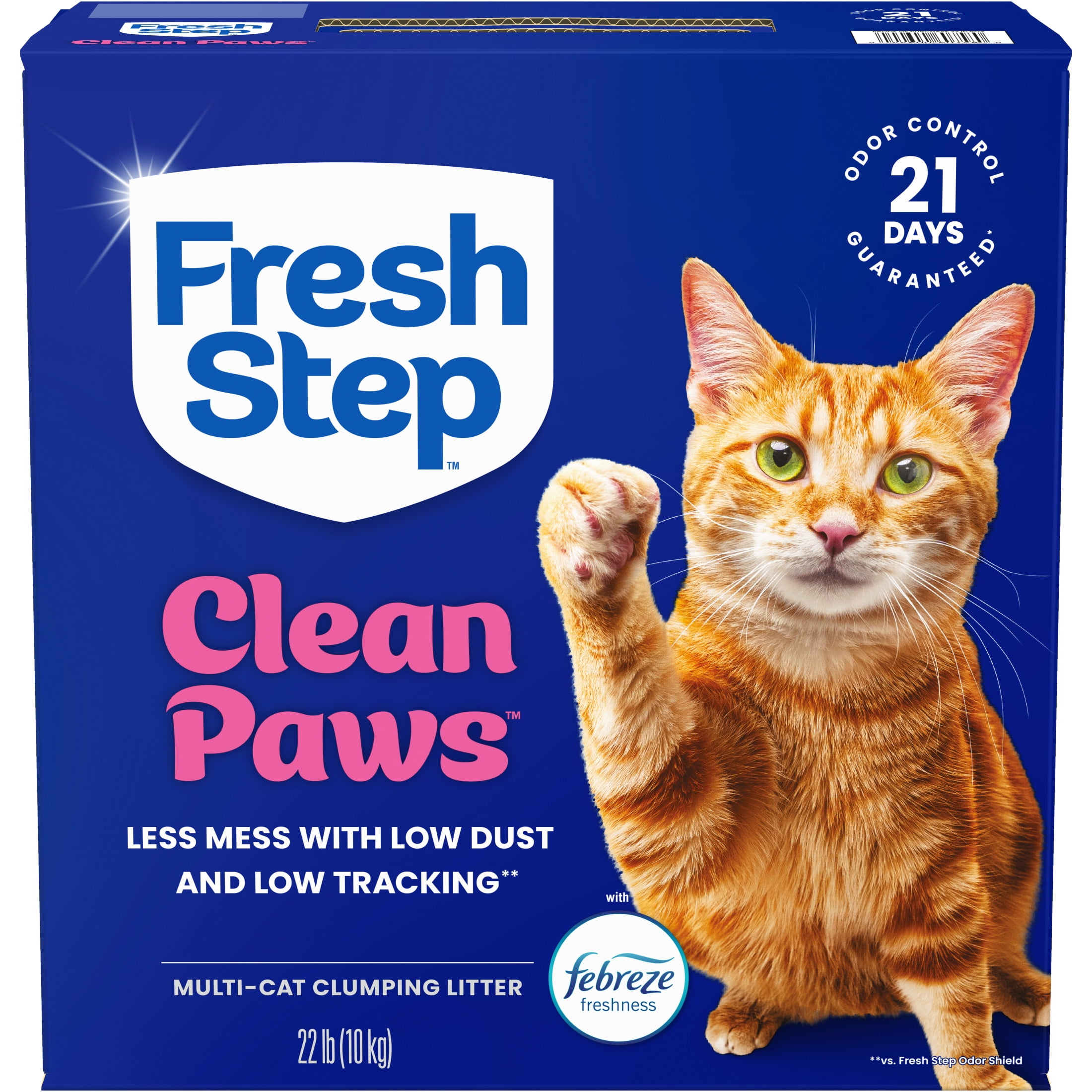 Fresh Step Clean Paws Multi Cat Clumping Litter, 22 lb. - Walmart.com