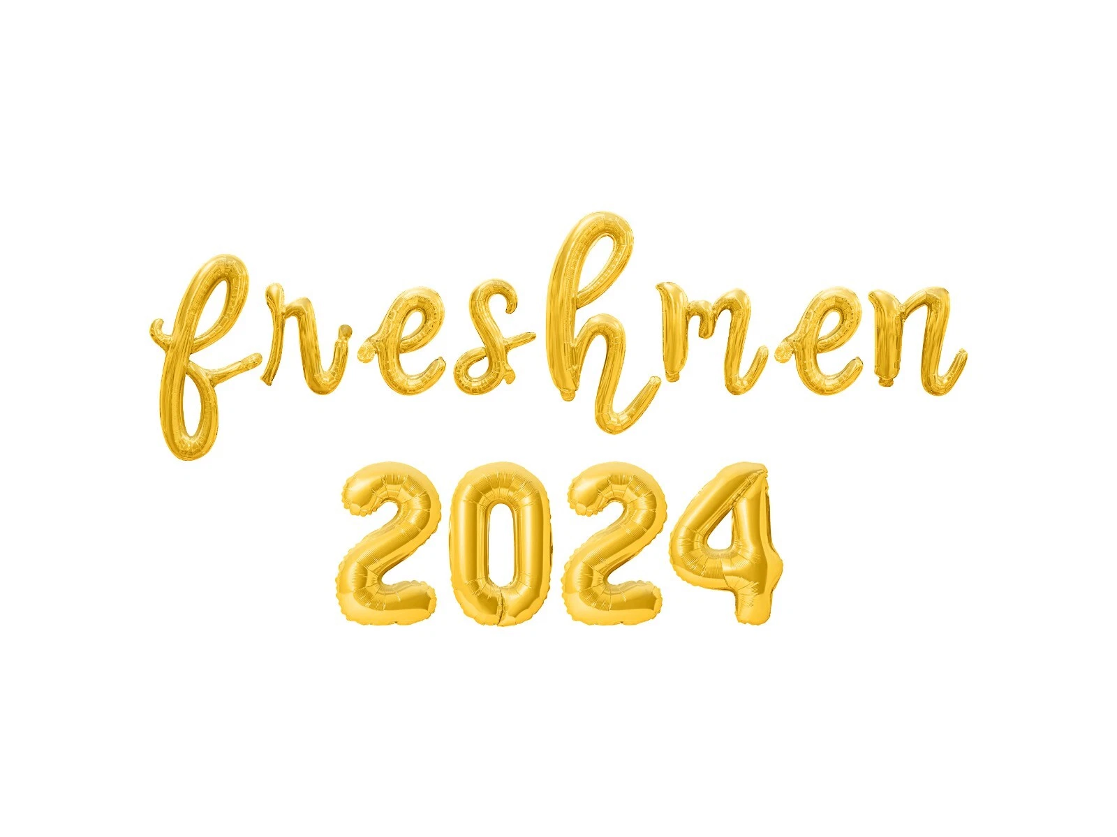 FRESHMEN 2024 Cursive Letter Balloon Banner - Freshman Year Party ...