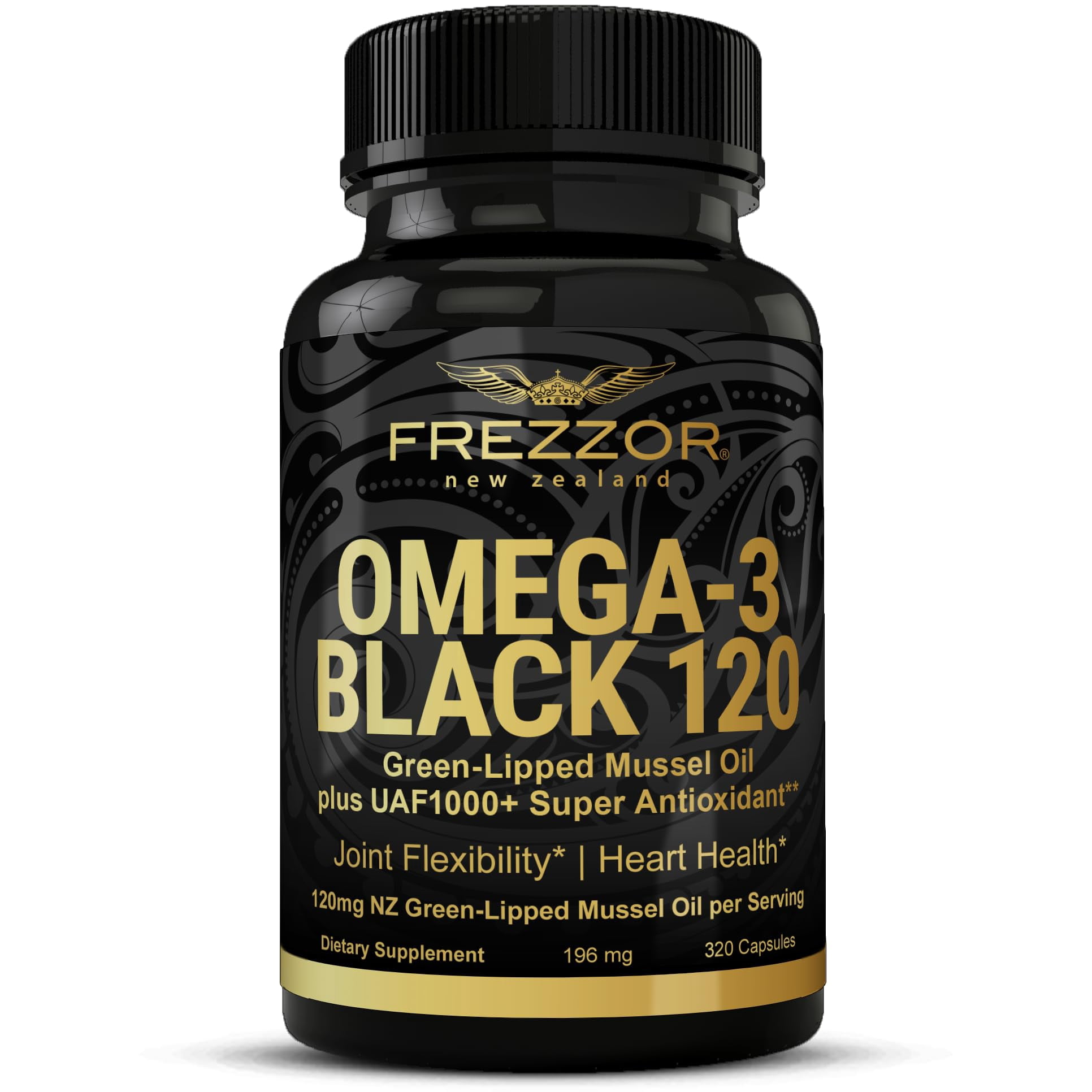 FREZZOR Omega 3 Black - Green Lipped Mussel Oil Capsules, Made in New ...