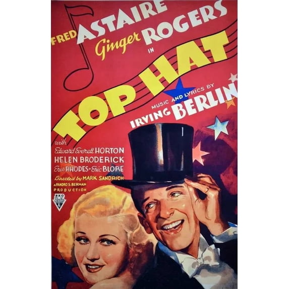 FREd Astaire & Ginger rodgers in Top Hat Decor Poster. Graphic Art ...