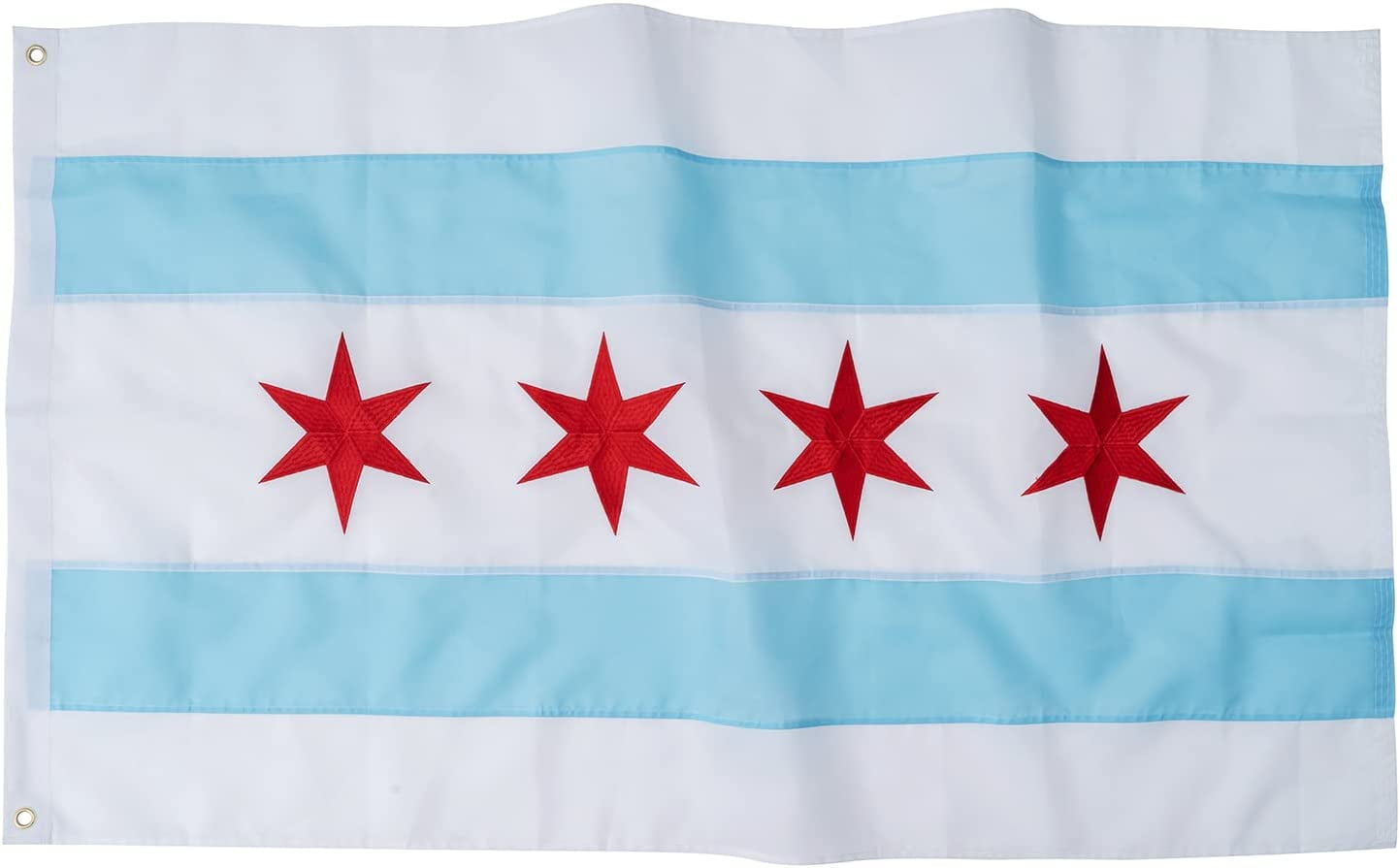 FRF 3' x 5' Chicago City Flag 3x5 FT, Embroidered Stars and Double ...
