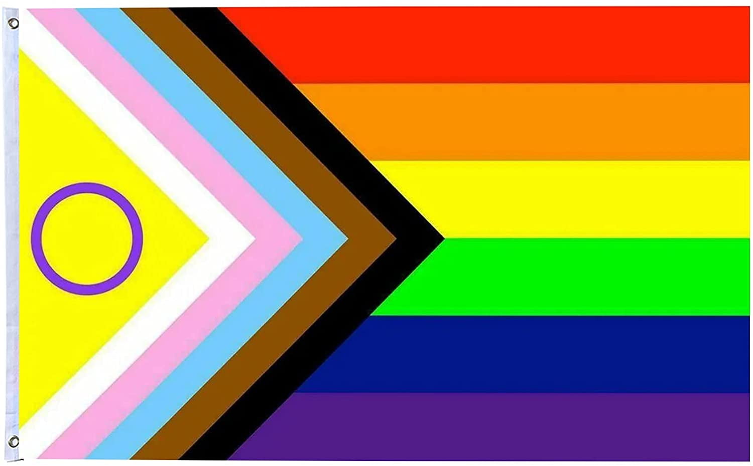 Frf 3 X 5 New Intersex Progress Pride Flag 3x5 Ft Lgbtq Rainbow Inclusive Intersexual
