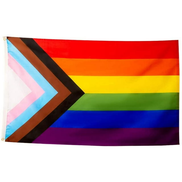 FRF Rainbow Progress Pride Flags 3X5 ft Outdoor Inclusive Rainbow Flags Gay Pride LGBT Flags ...