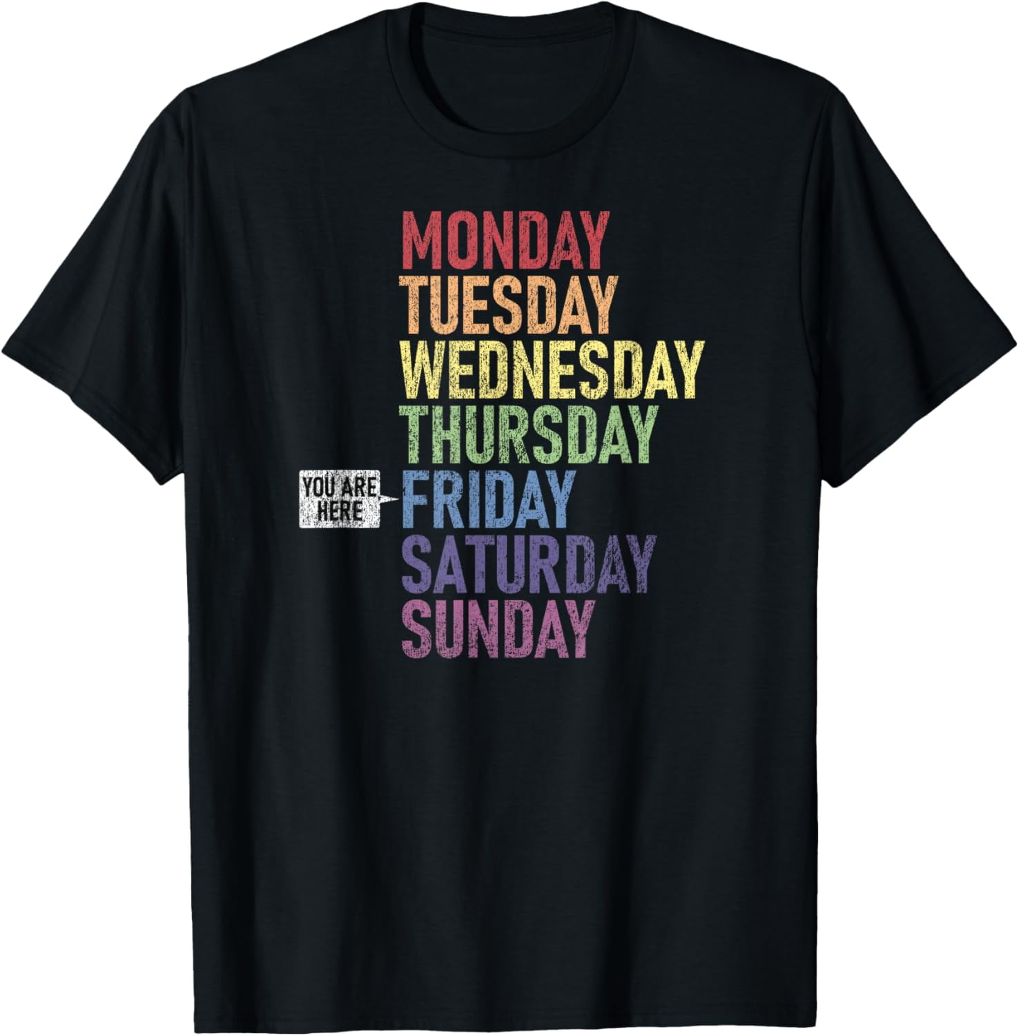 FRIDAY "You Are Here" Weekday Day of the Week Calendar Daily Funny ...