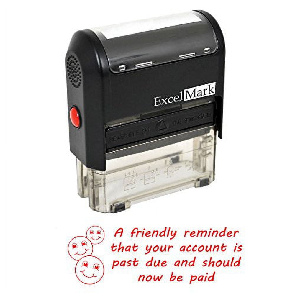 FRIENDLY REMINDER PAST DUE - Self Inking Bill Collection Stamp in Red ...