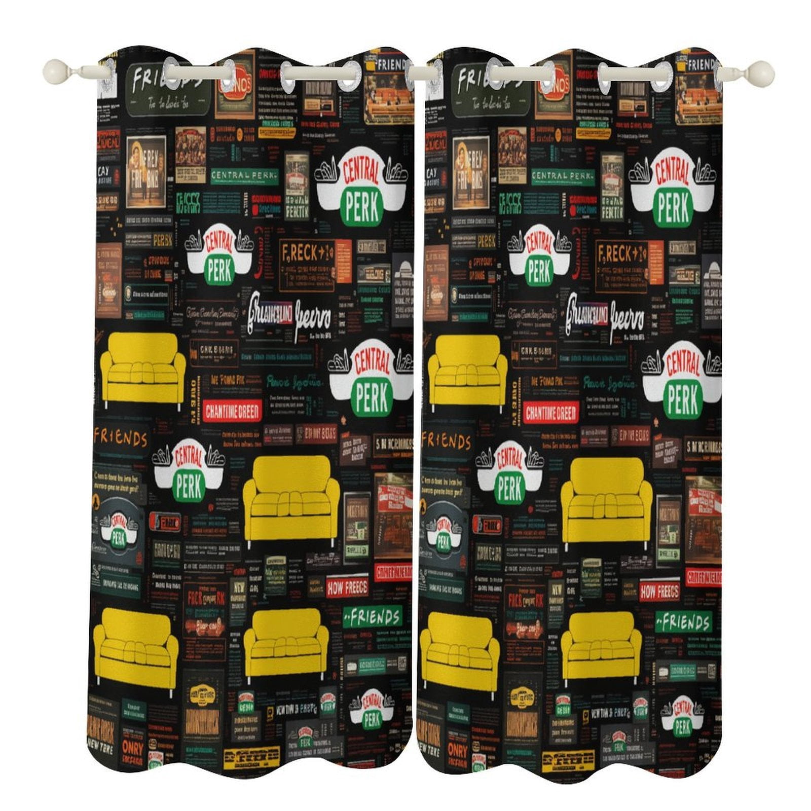 FRIENDS TV Show Quotes-1 Blackout Curtain 3d Printed Window Curtain ...