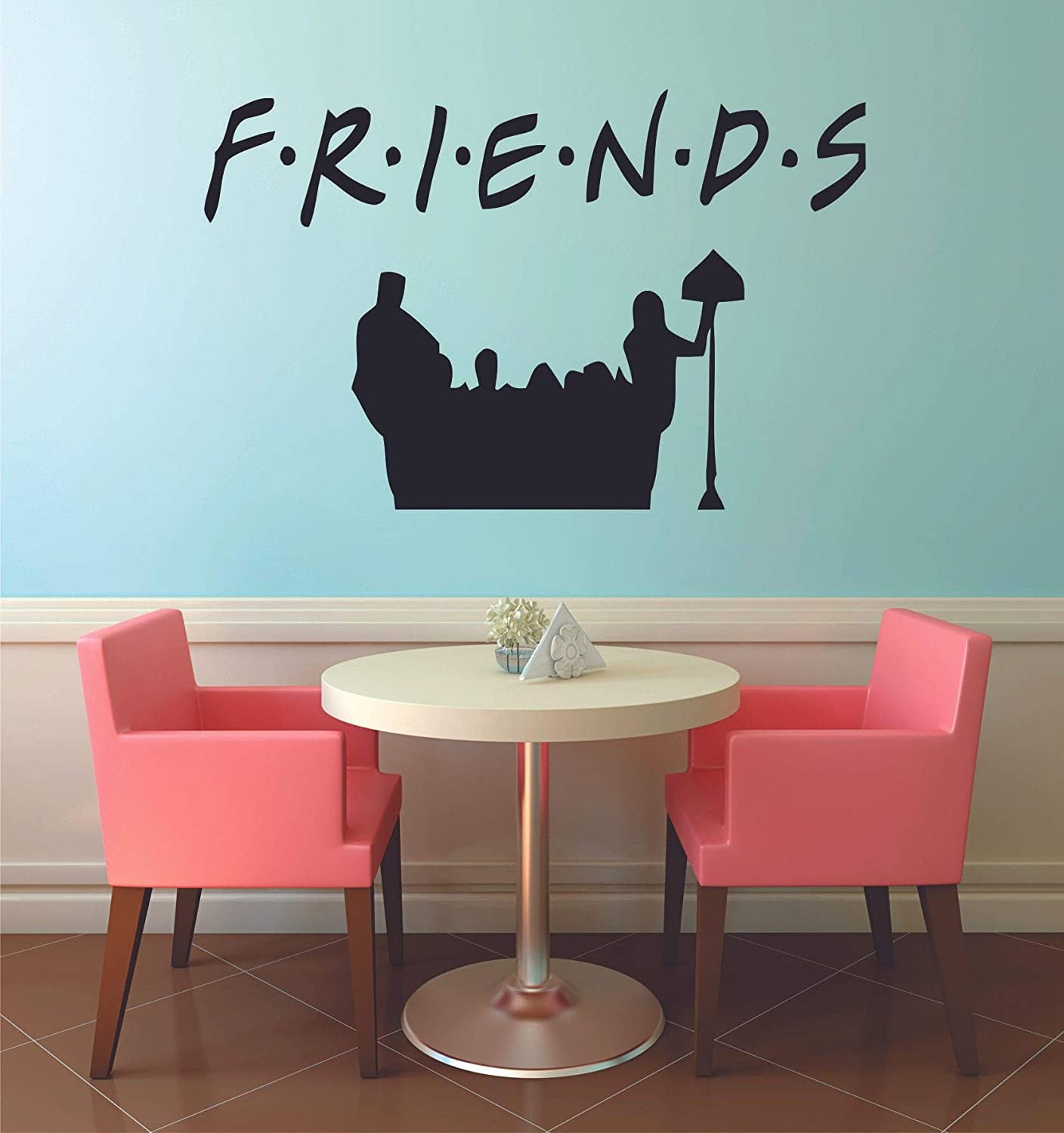FRIENDS TV Show Series Logo Wall Stickers Television Quote Joey Rachel ...