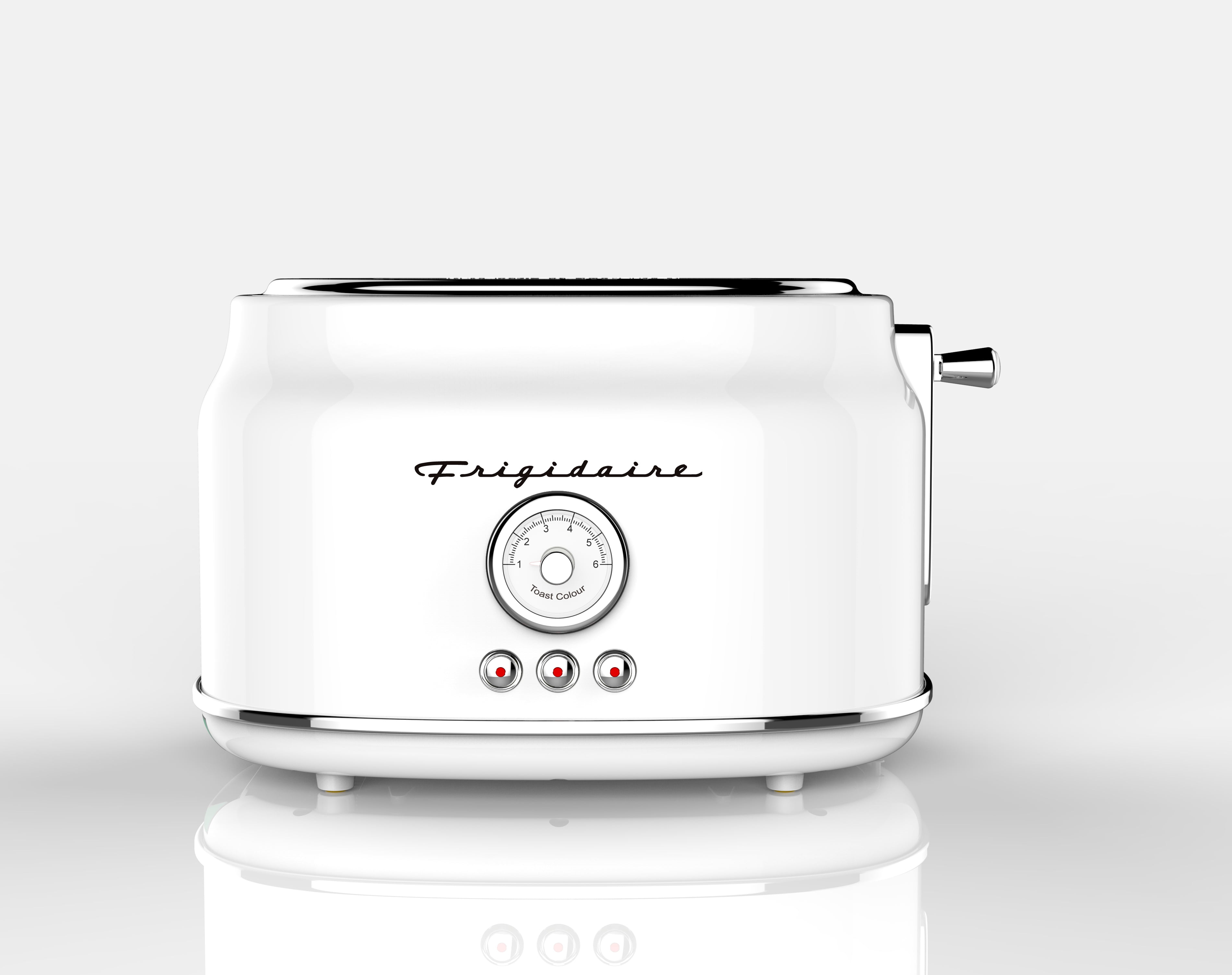 FRIGIDAIRE 2 Slice Retro Toaster - Modern White with Double Wide Slot ...