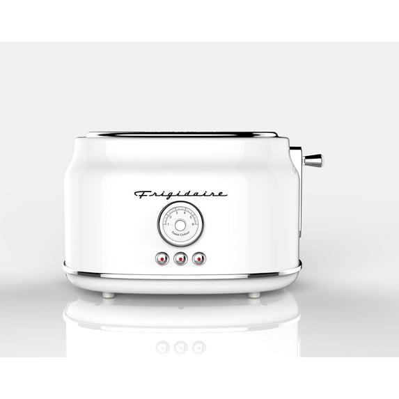 FRIGIDAIRE 2 Slice Retro Toaster - Modern White with Double Wide Slot ...