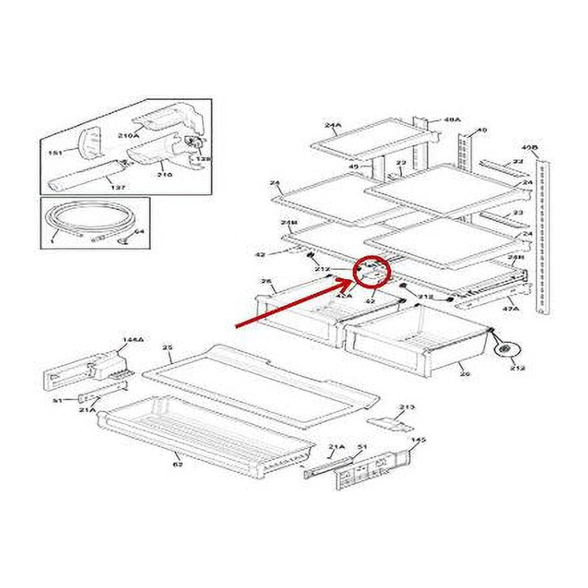 Electrolux/Frigidaire Rail Part # WCI-5304508042 - Walmart.com