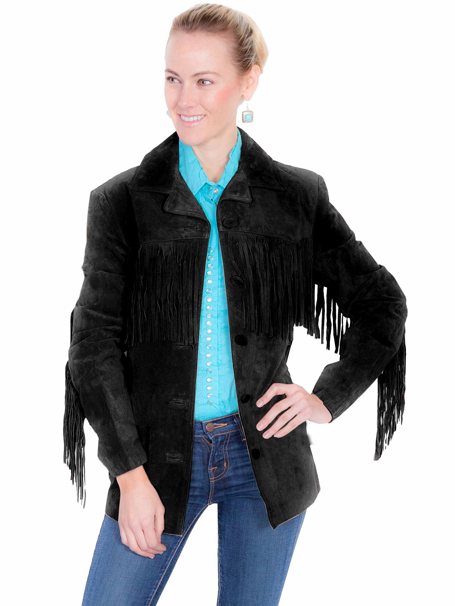 Scully Women's Solid Fringe Blazer Black X- US - Walmart.com