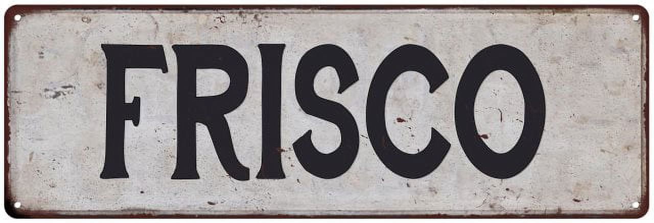 FRISCO Vintage Look Rustic Metal 6x18 Sign City State 206180041056 ...