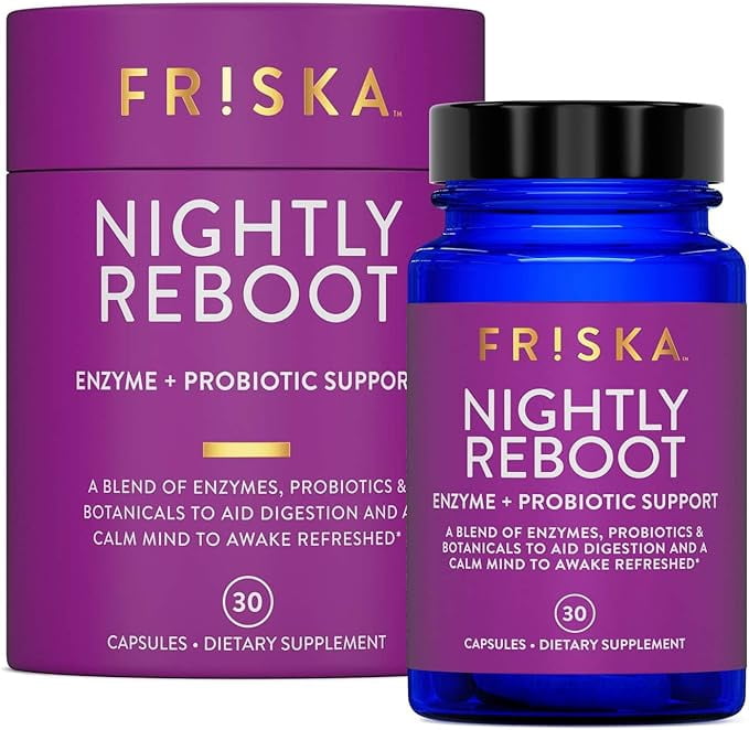FRISKA Nightly Reboot Enzyme and Probiotics Supplement Promotes Better ...