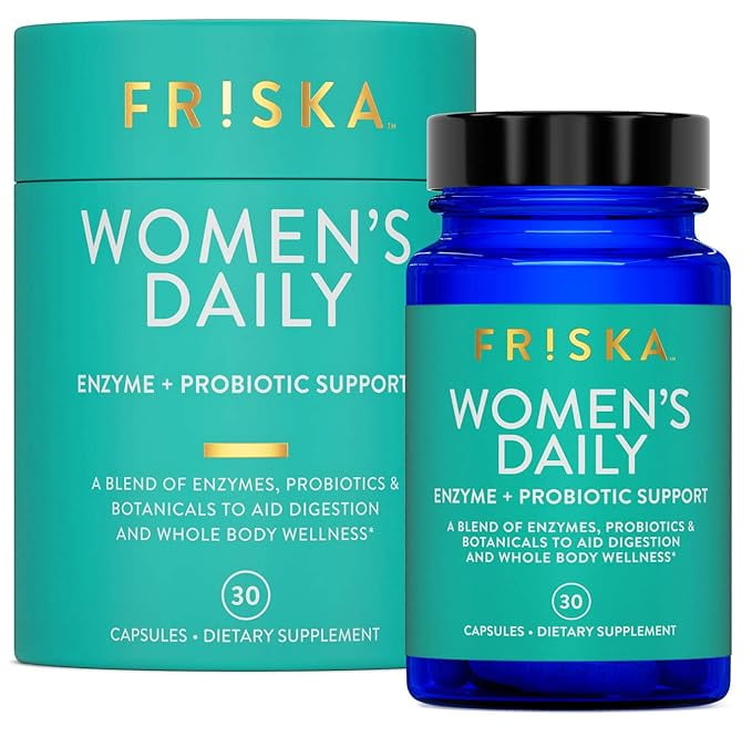 FRISKA Women’s Daily Digestive Enzyme and Probiotics Supplement ...