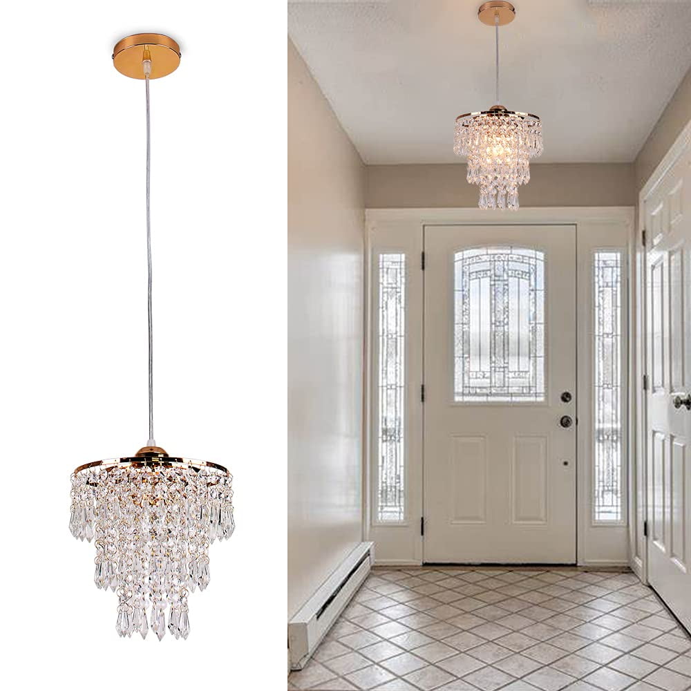 FRIXCHUR Small Gold Chandeliers Flush Mount Chandeliers Ceiling Lights ...