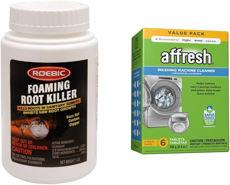 FRK-1LB Foaming Root Killer Clears Pipes and Stops New Growth & Affresh ...