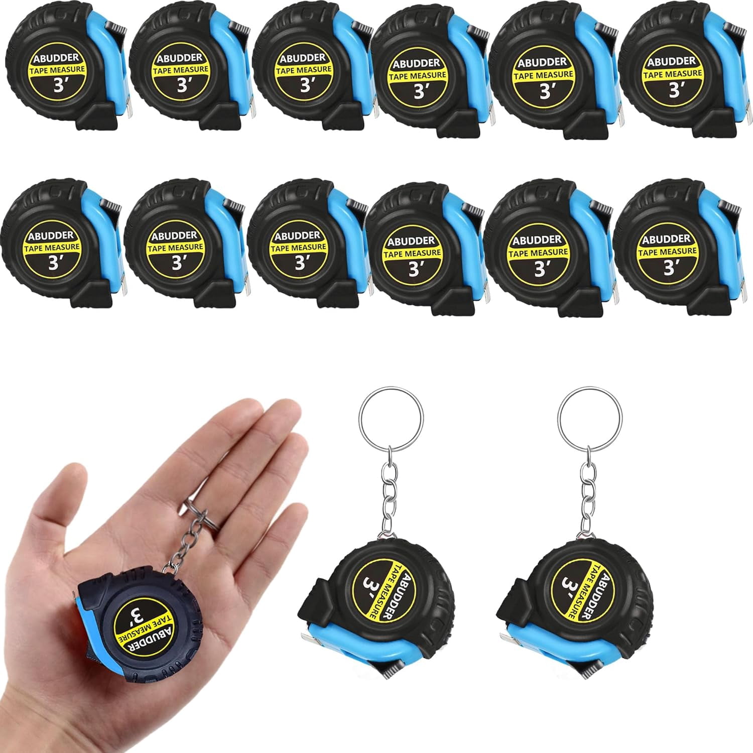 FRKSMD-12 Pack Small Tape Measure Keychains,Mini Tape Measures ...