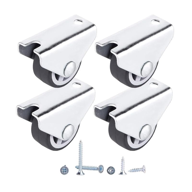 FRKSMD-(Pack of 4) 1.18"" (30 mm) Small Wheel Castors Rubber Wheels ...