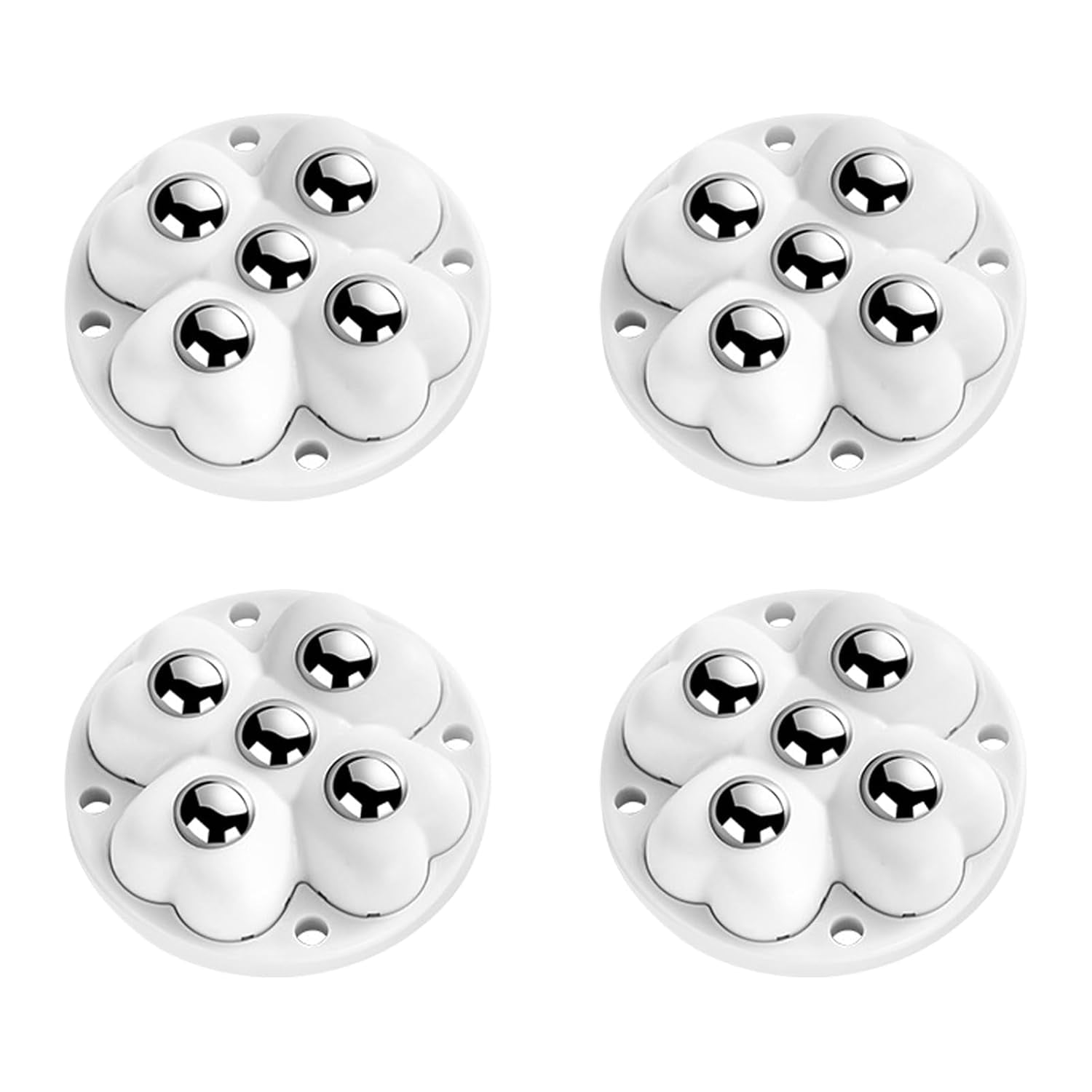 FRKSMD-Self Adhesive Caster Wheels, 360° Swivel Stainless Steel Rollers ...