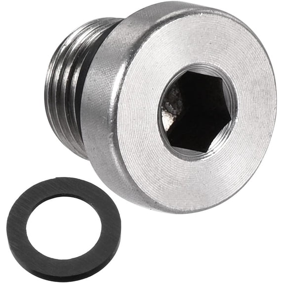 FRKSMD-Stainless Steel Inner Hex Head M10x1 Pipe Fitting Plug with Seal ...