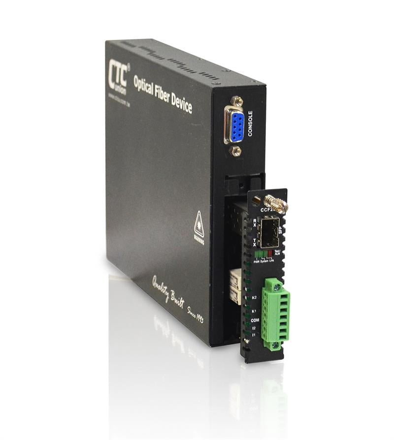 FRM220-CCF20 - duplex dry relay contact closure over fiber extender ...