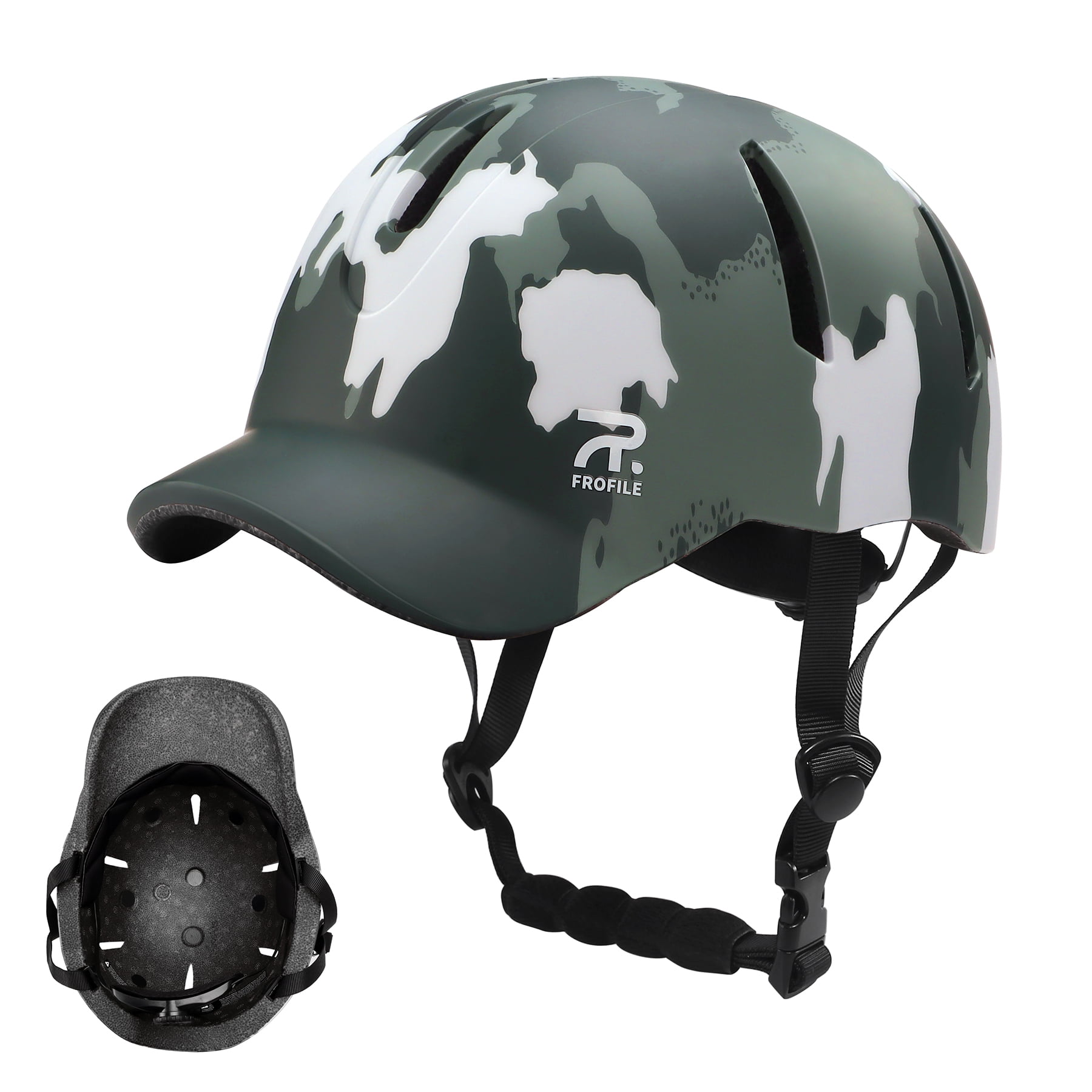 FROFILE Bike Helmets for Men Women - (Medium, Dark Green) Baseball Cap ...