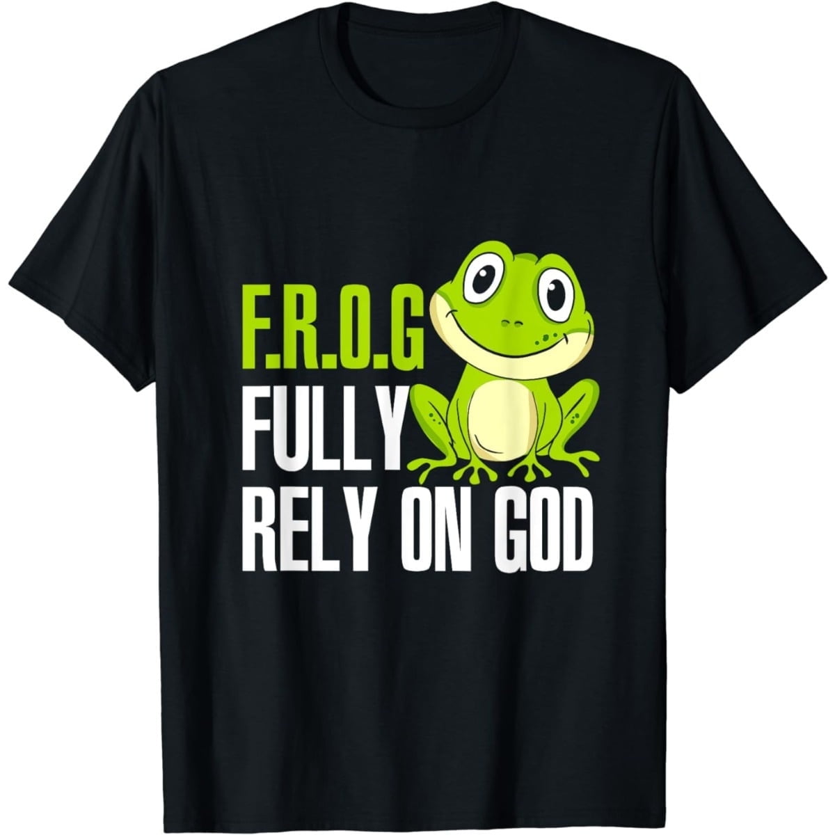FROG Fully Rely On God Christian Frog Lover T-Shirt MP - Walmart.com