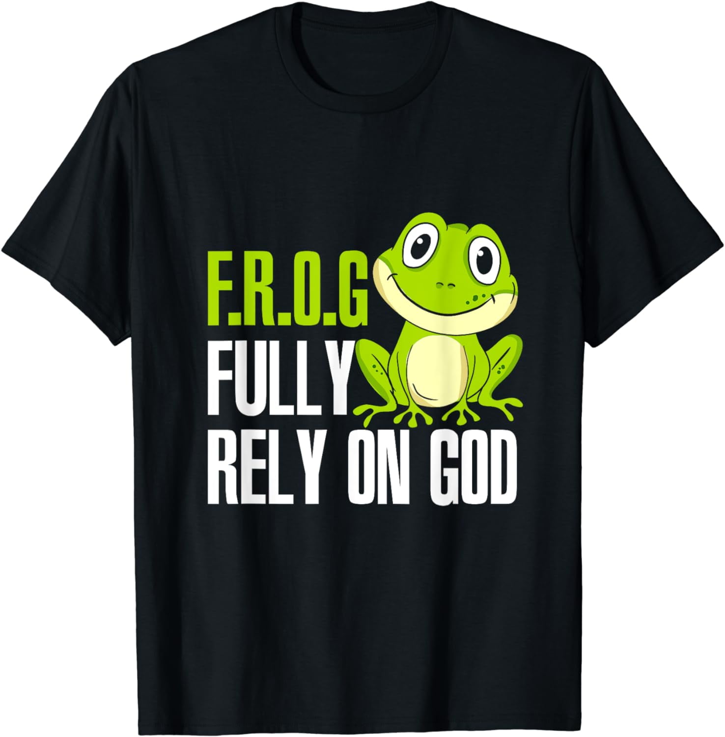 FROG Fully Rely On God Christian Frog Lover T-Shirt MP - Walmart.com