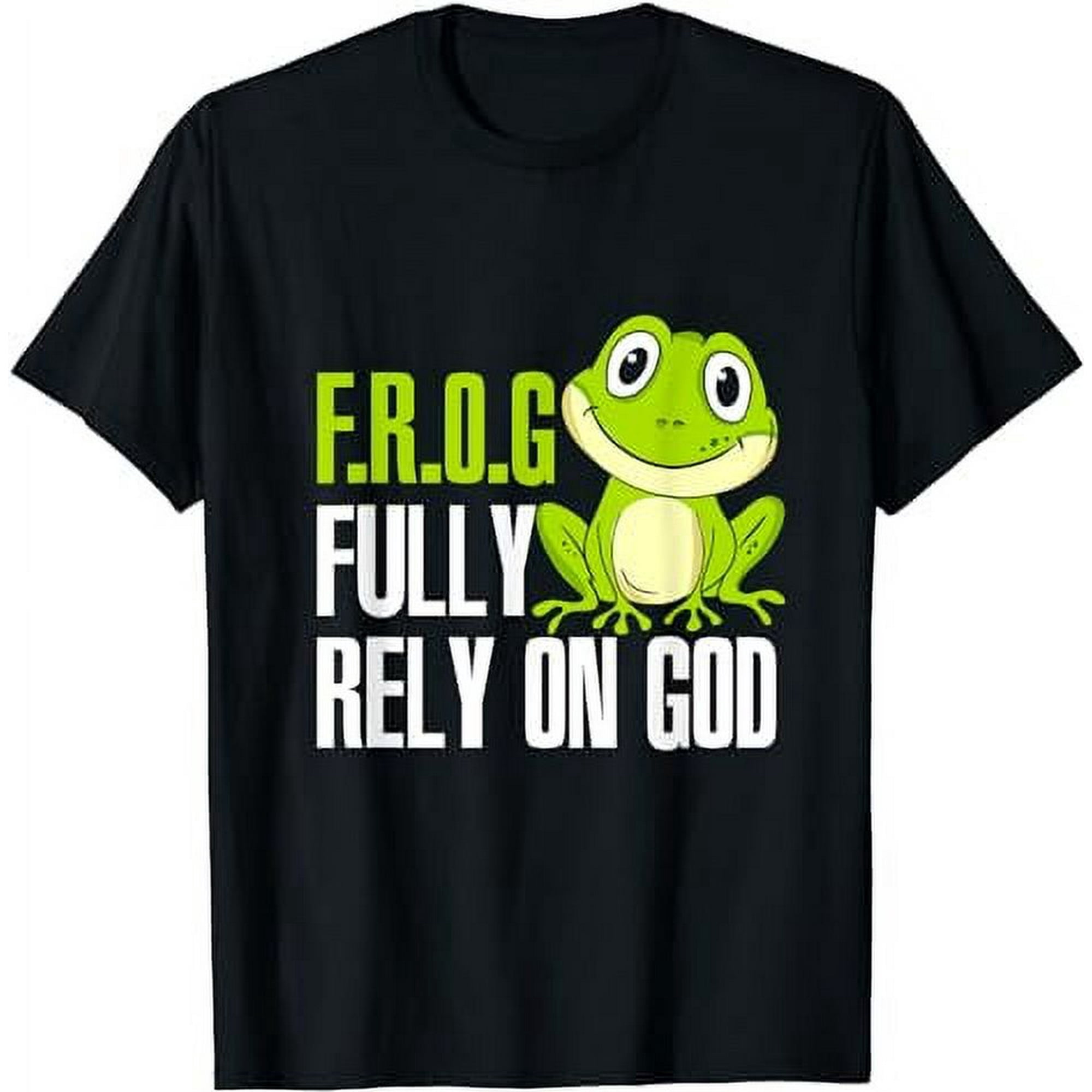FROG Fully Rely On God Christian Frog Lover T-Shirt - Walmart.com