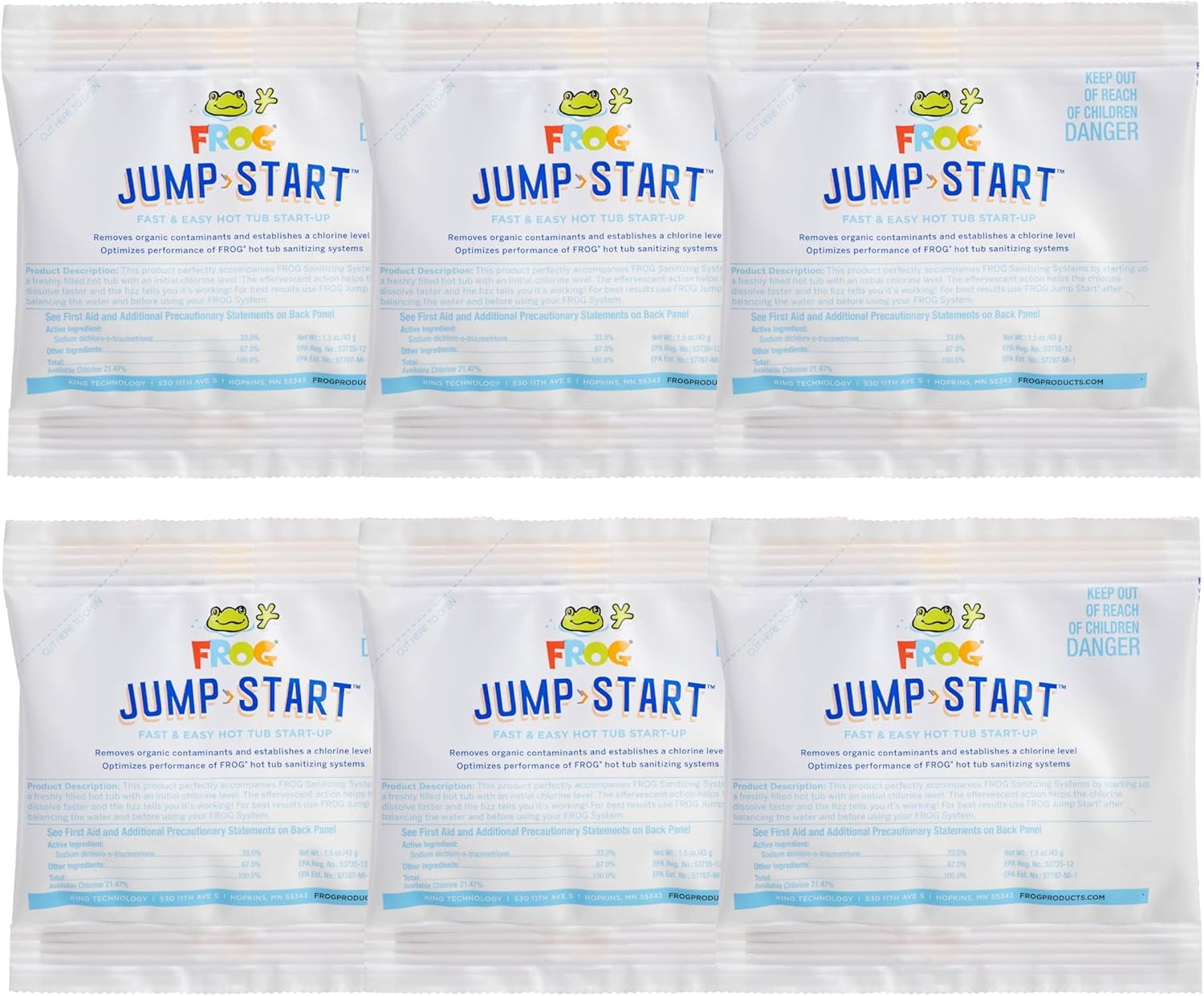 FROG Jump Start Pack of 6 Start-up Shock for hot tubs - Walmart.com