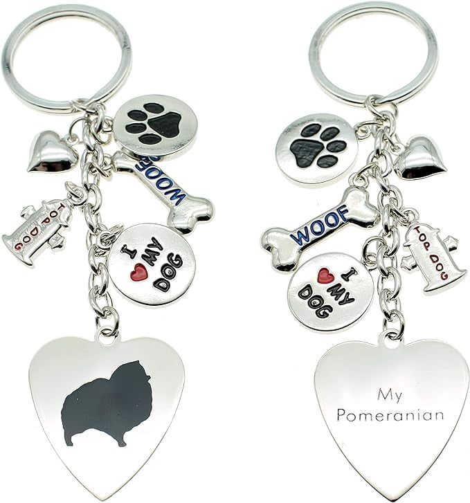 Dog Keychain for Women, Engraved Stainless Steel Dog Key Ring for Men ...