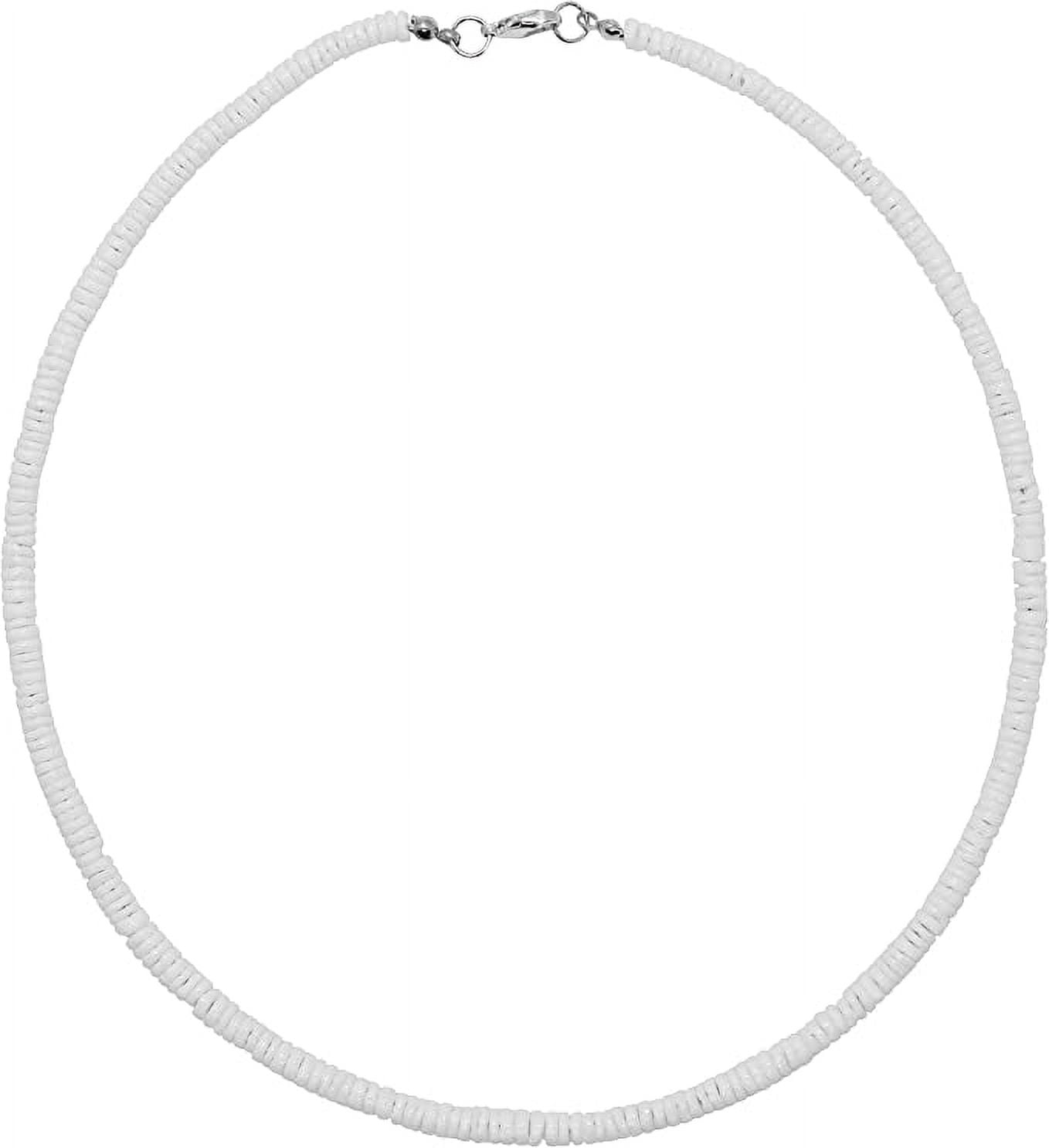 FROG SAC White Puka Shell Necklace, Hawaiian Heishi Puca Surfer Choker ...